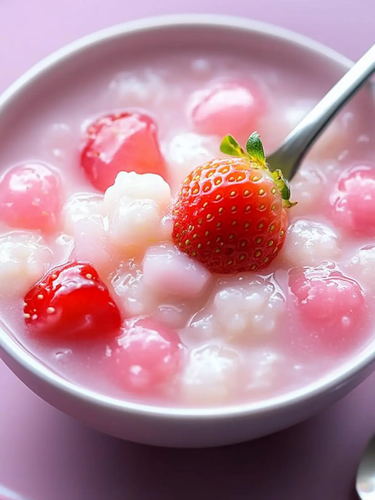Irresistible Creamy Strawberry Coconut Tapioca Dessert Recipe