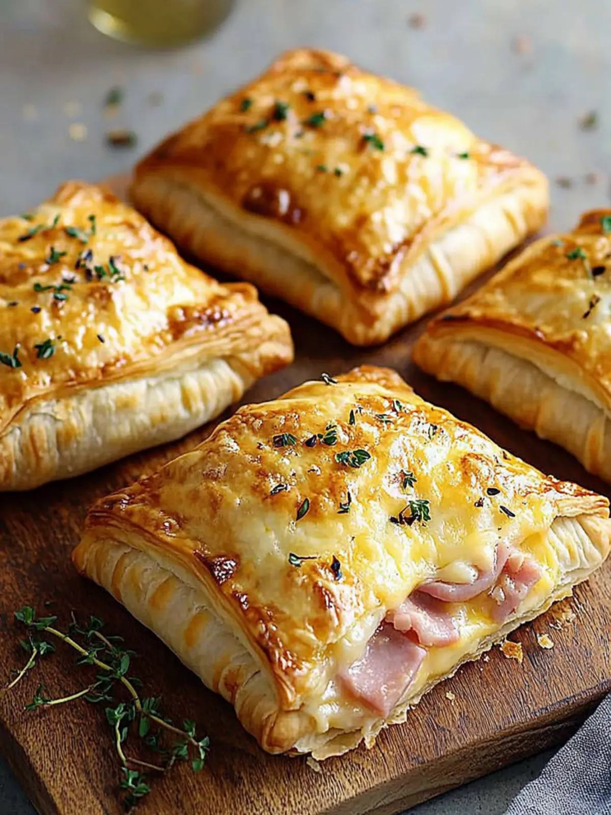Irresistible Ham and Cheese Puff Pastry Pockets Recipe