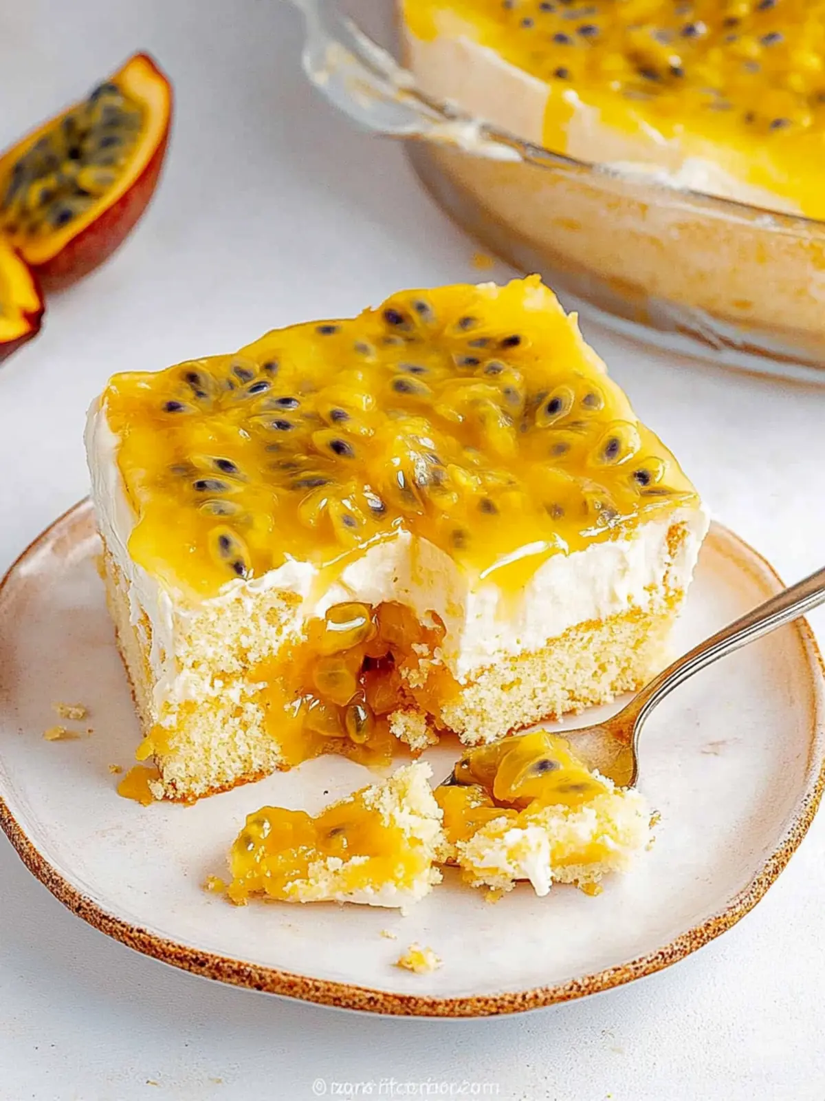 Irresistible Passion Fruit Cake with Creamy Frosting Delight