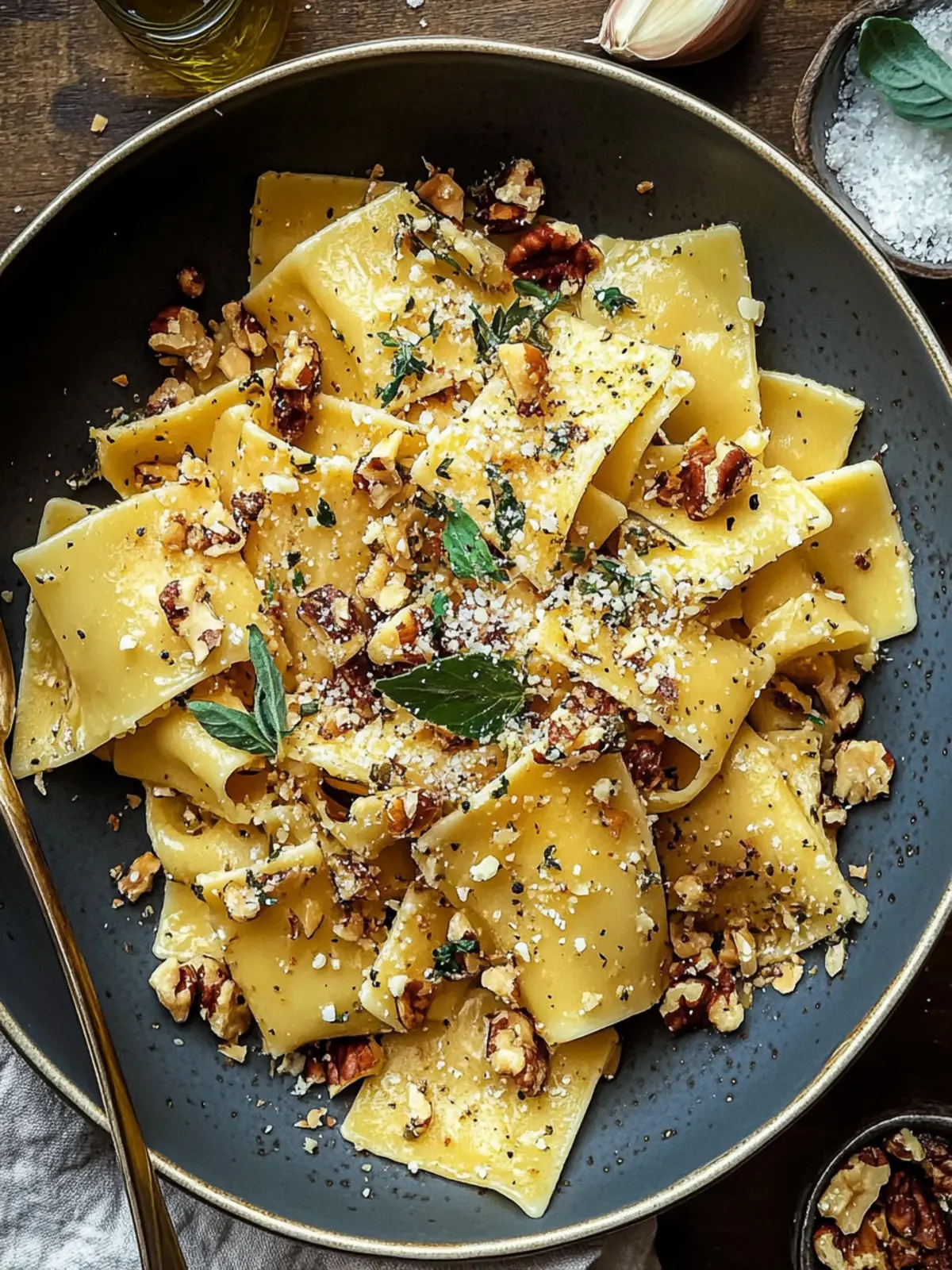 Irresistible Brown Butter & Walnut Wide Pasta With Za'atar