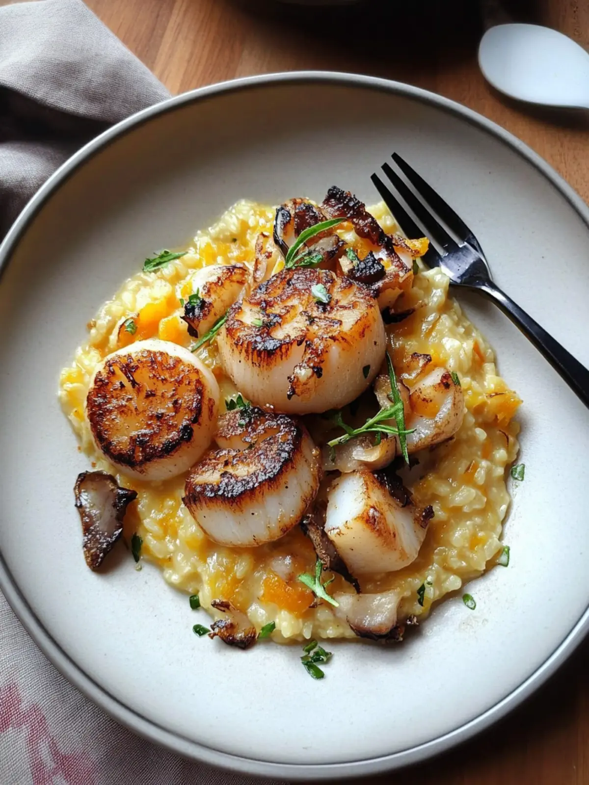 Irresistible Butternut Squash Risotto with Seared Scallops