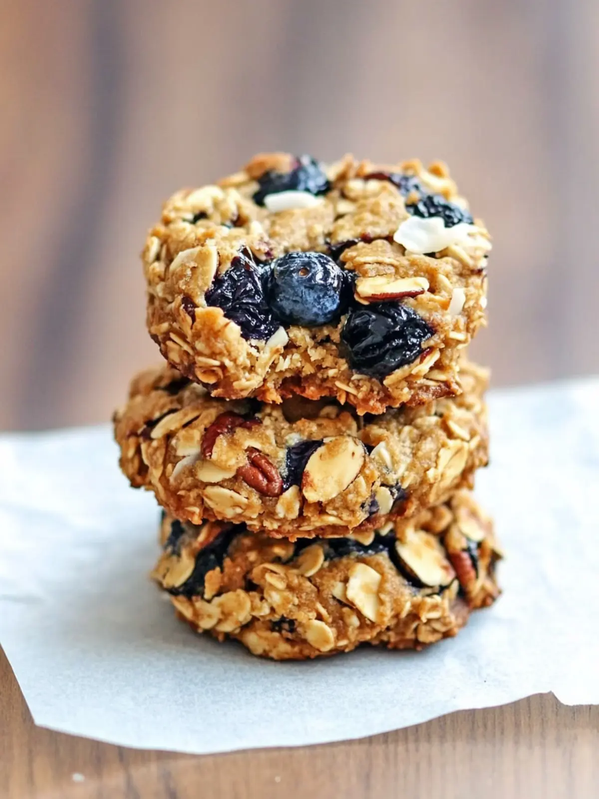 Ultimate Blueberry Coconut Pecan Breakfast Cookies for Guilt-Free ...