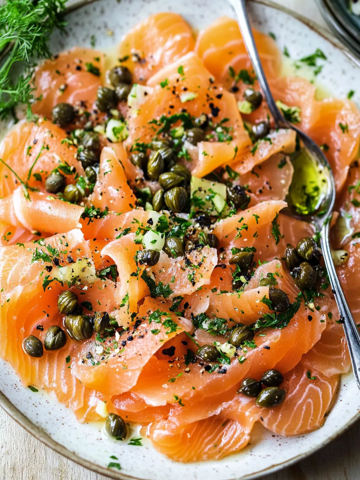 Irresistible Smoked Salmon Carpaccio with Crispy Capers