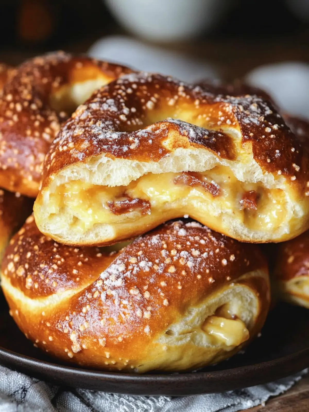 Irresistible Breakfast-Stuffed Soft Pretzels: A Cheesy Delight