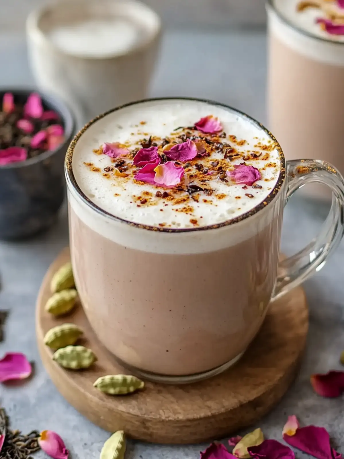Irresistible Rose Cardamom Tea Latte for Cozy Moments
