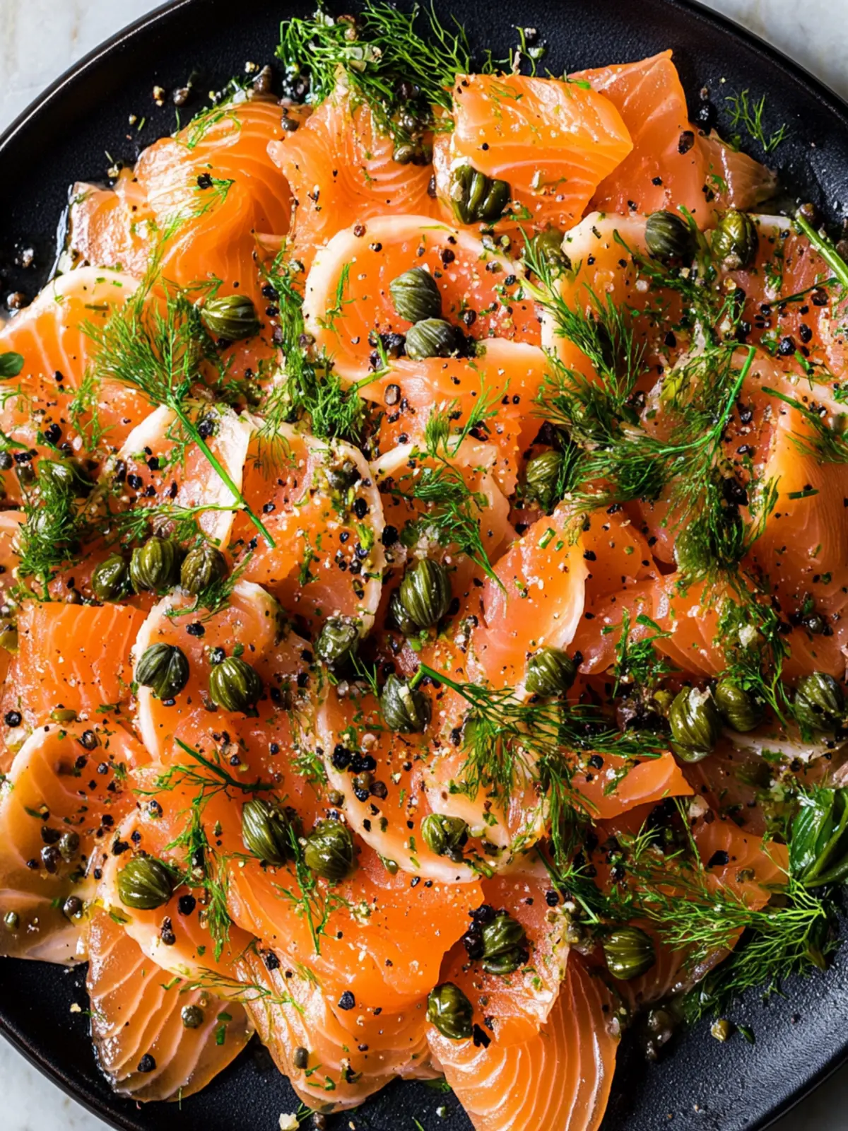 Irresistible Smoked Salmon Carpaccio with Crispy Capers