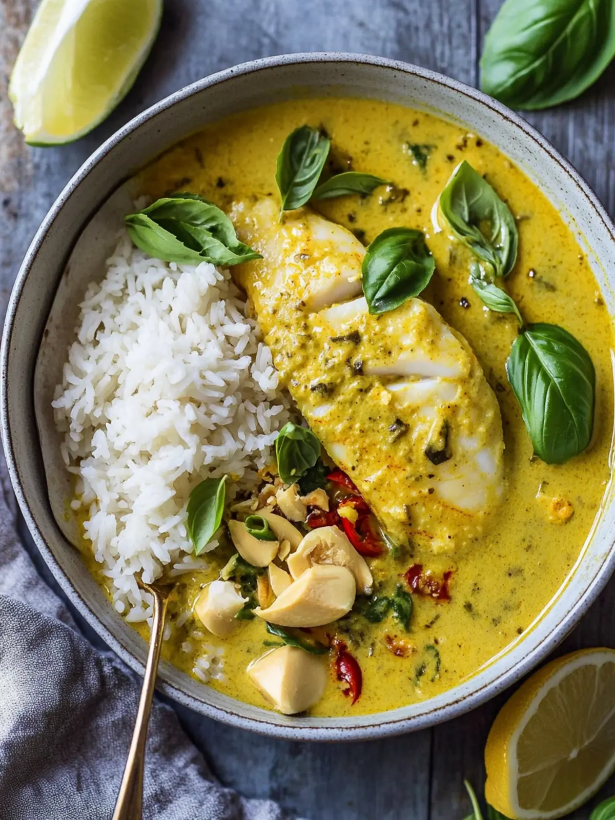 Irresistible Green Curry Tilapia with Basil and Turmeric