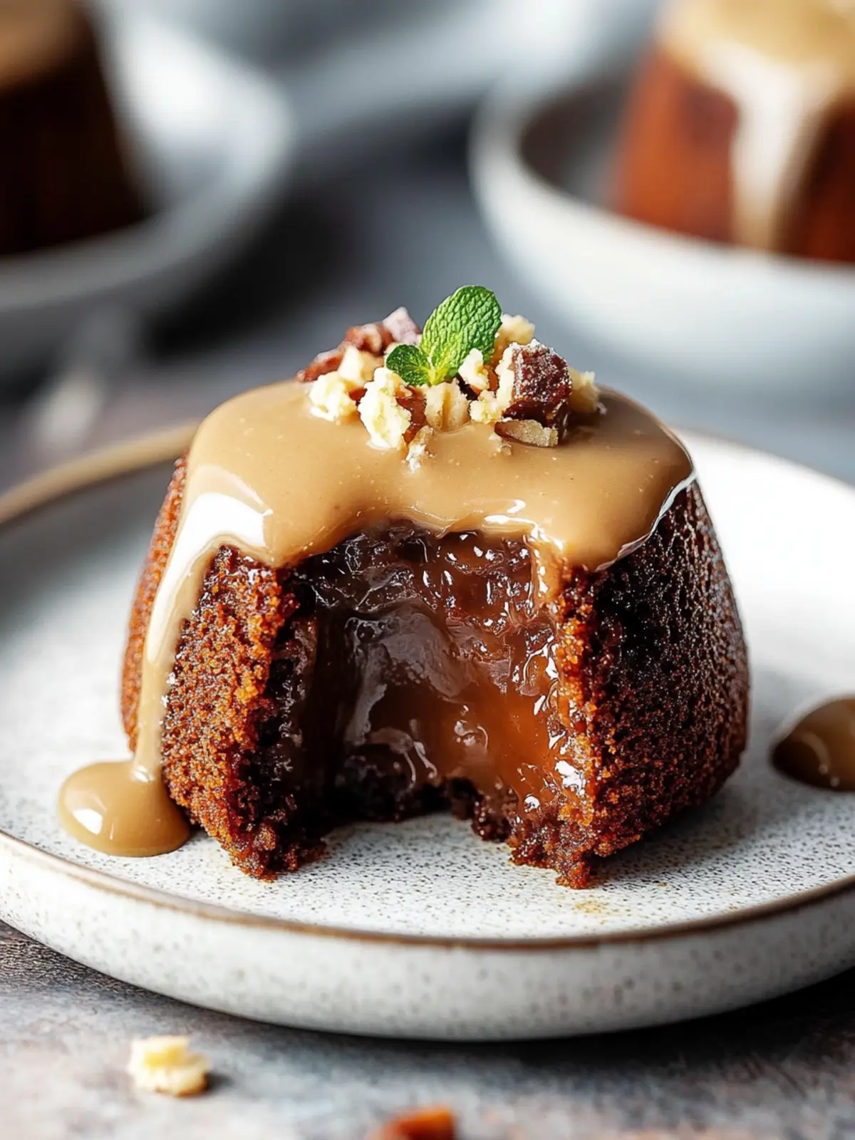 Irresistible Sticky Toffee Pudding with Creamy Tahini Drizzle