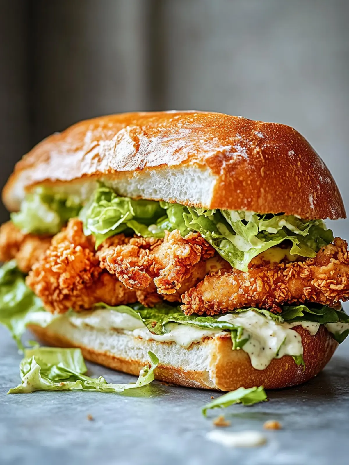 Ultimate 35-Minute Crispy Chicken Caesar Sandwich Delight