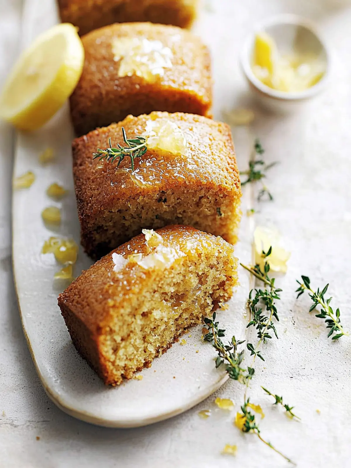 Irresistible Brown Butter Honey and Lemon Thyme Cakes