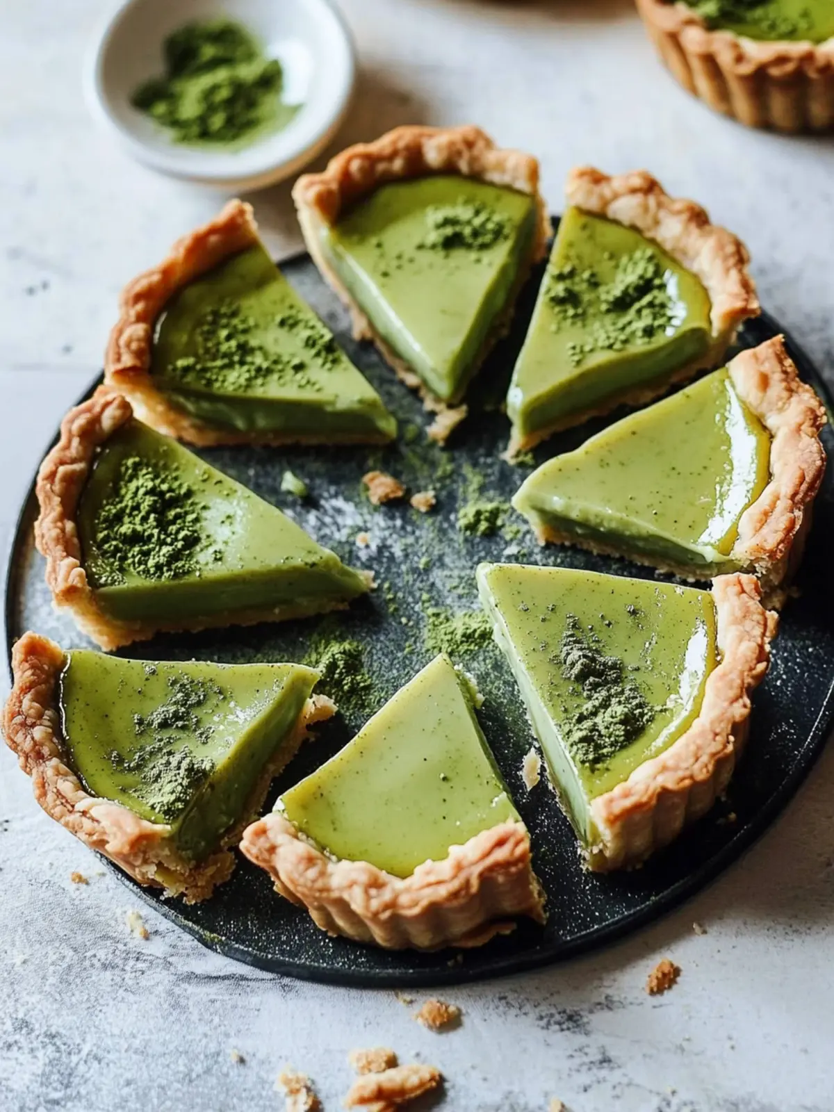 Delicious Matcha Egg Custard Tart for a Unique Treat