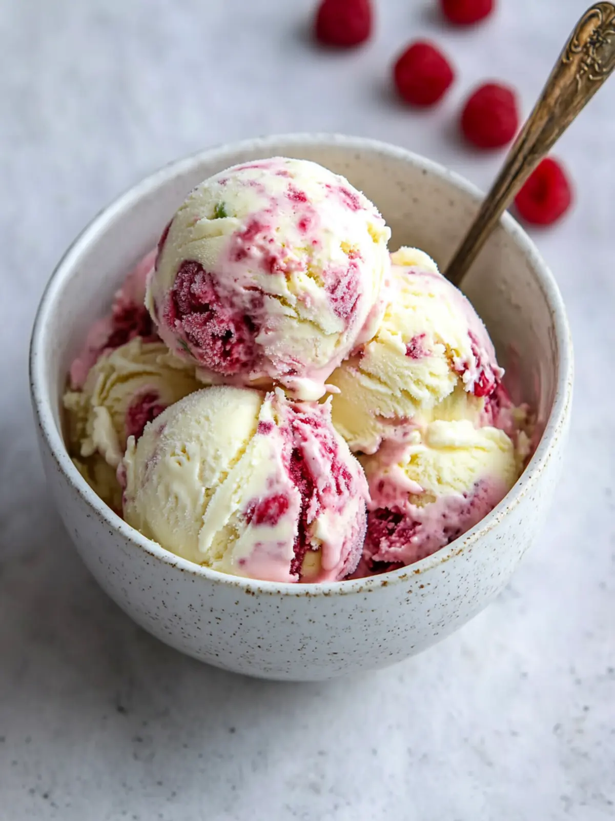 Irresistible Raspberry Swirled Asparagus Ice Cream Delight