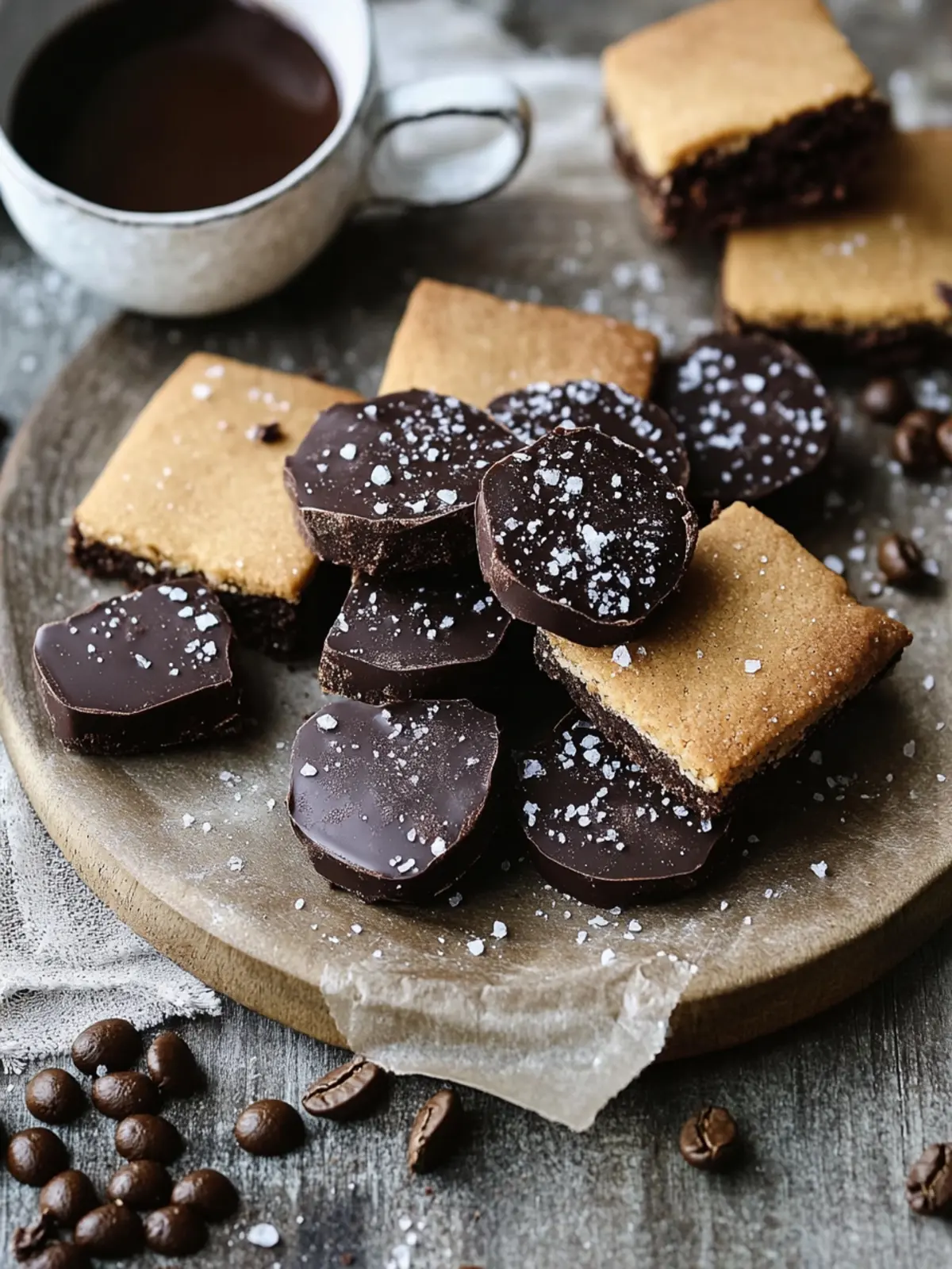 Ultimate Dark Chocolate Sea Salt Espresso Shortbread Cookies