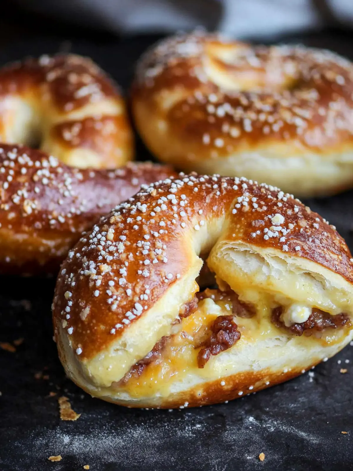 Irresistible Breakfast-Stuffed Soft Pretzels: A Cheesy Delight