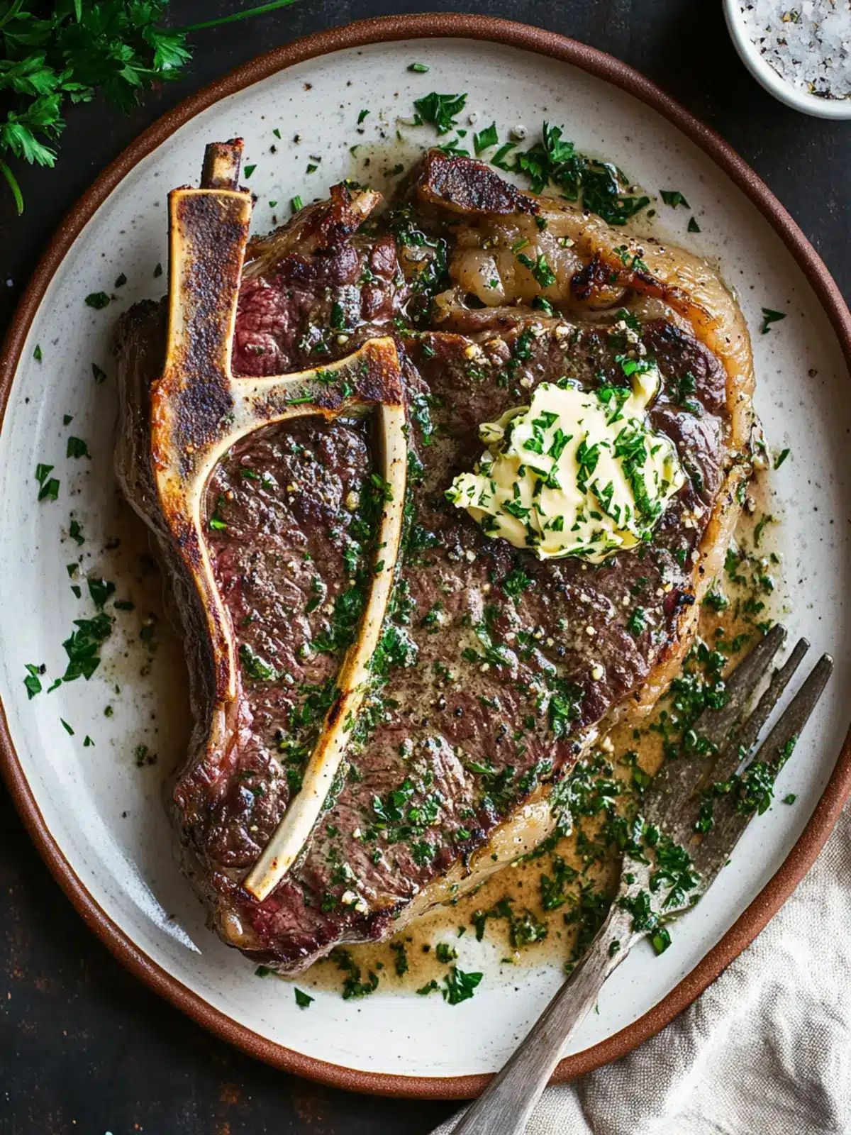 Irresistible Pan-Roasted Ribeye with Parsley Butter Magic