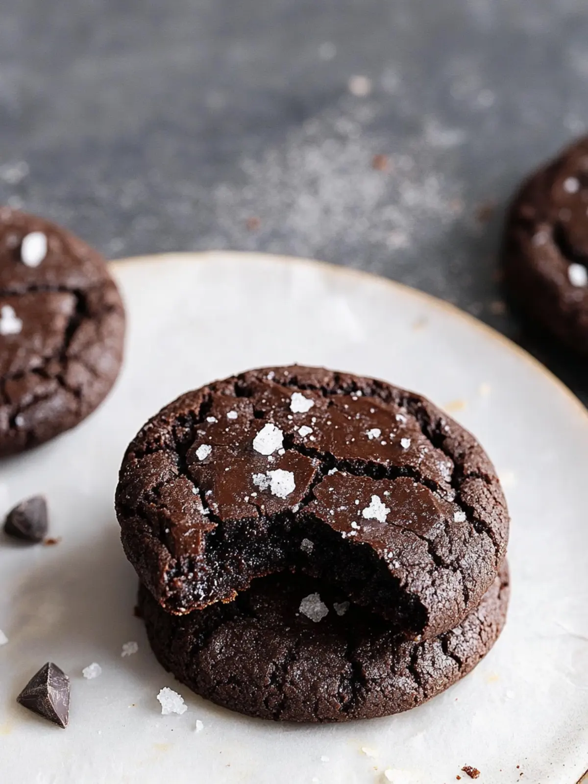 Decadent Salted Double Dark Chocolate Cookies You’ll Crave