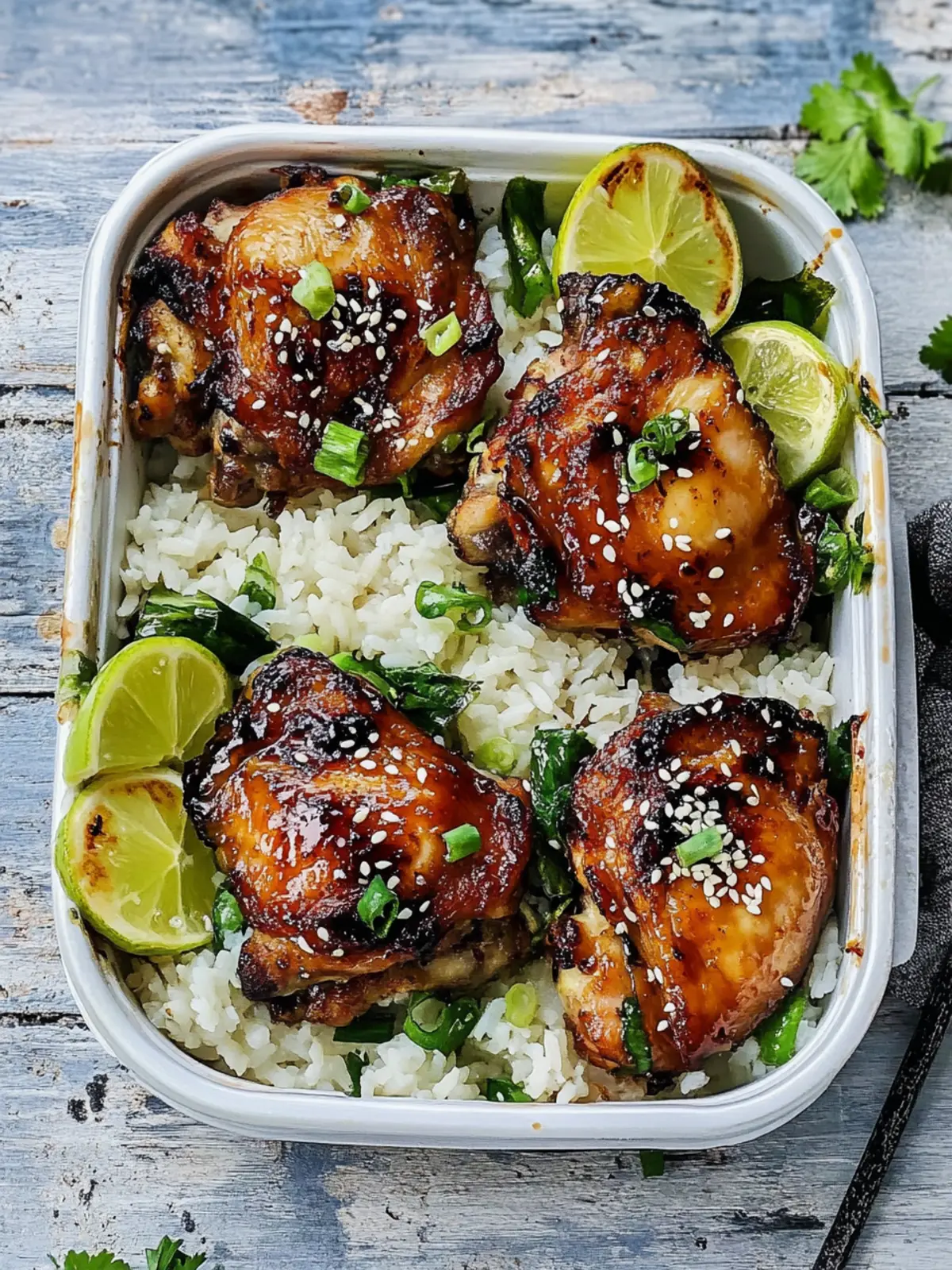 Irresistible Asian Glazed Chicken Thighs and Rice Bowls