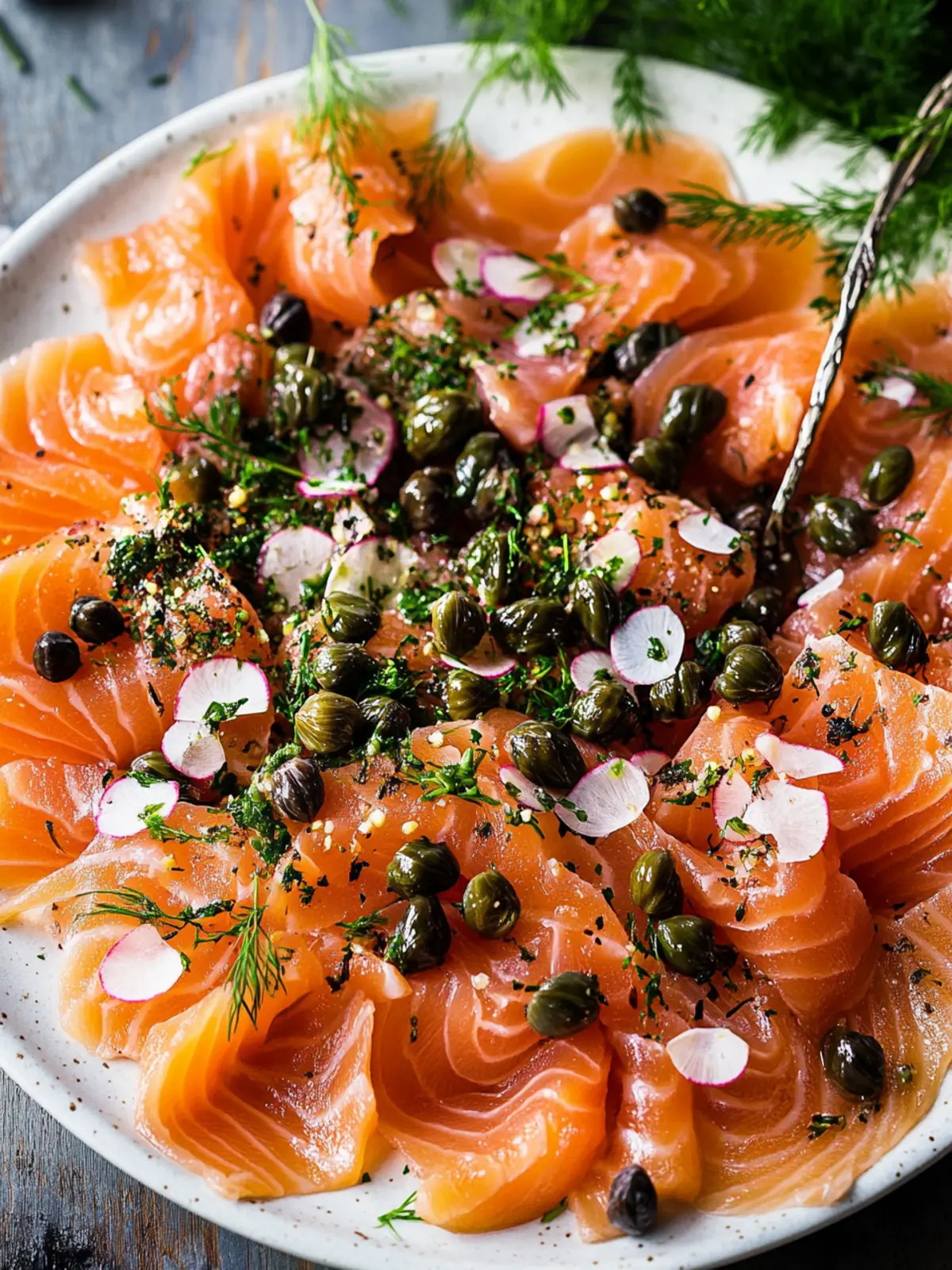Irresistible Smoked Salmon Carpaccio with Crispy Capers
