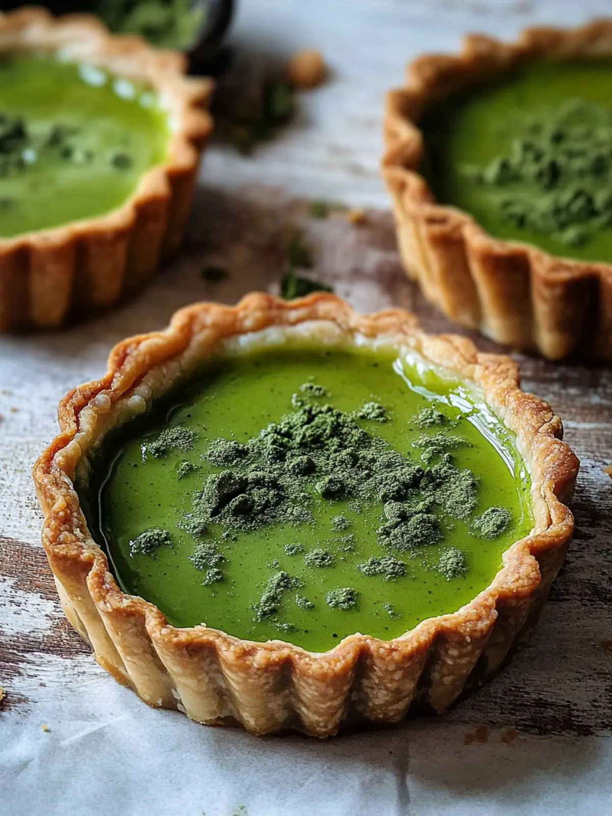 Delicious Matcha Egg Custard Tart for a Unique Treat