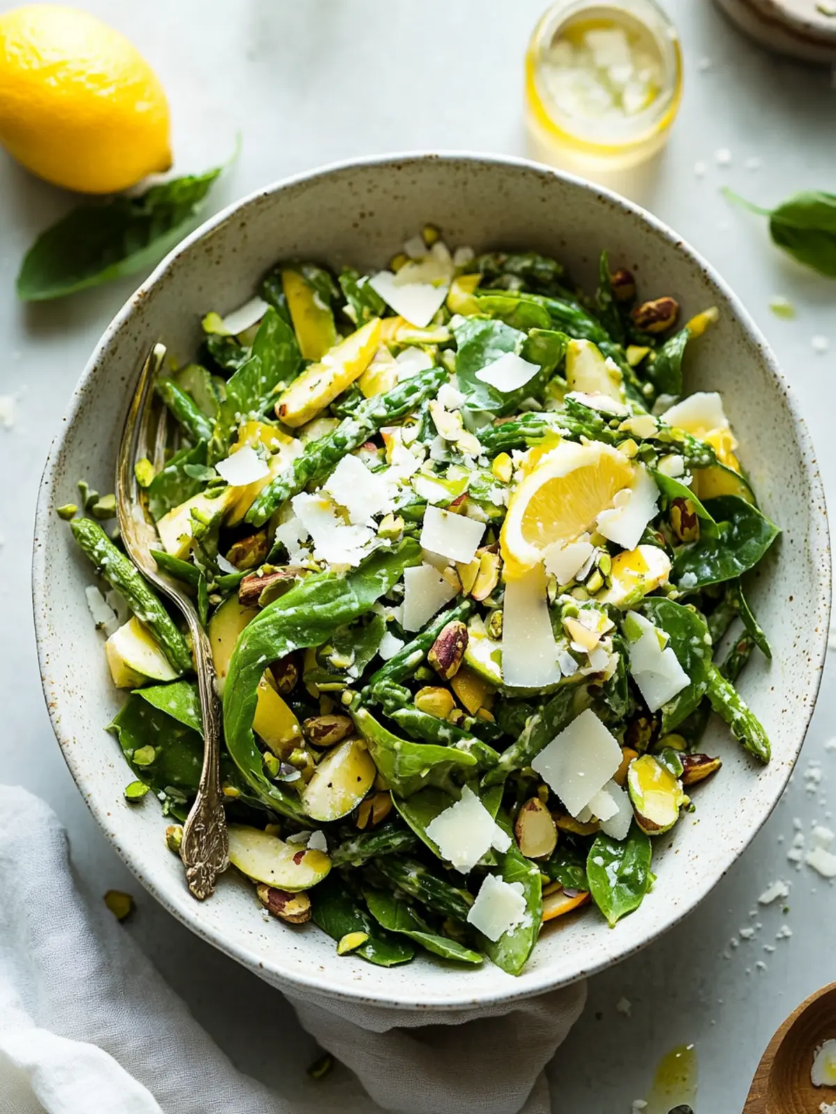 Irresistible Spring Vegetable Salad with Pistachios & Lemon