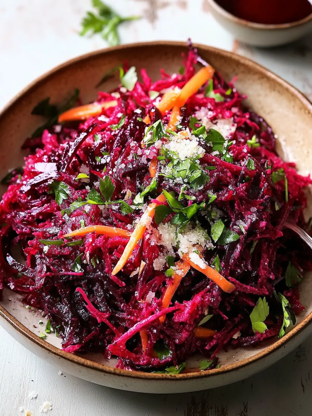 Delicious Grated Beet Salad with Irresistible Honey Dijon Dressing