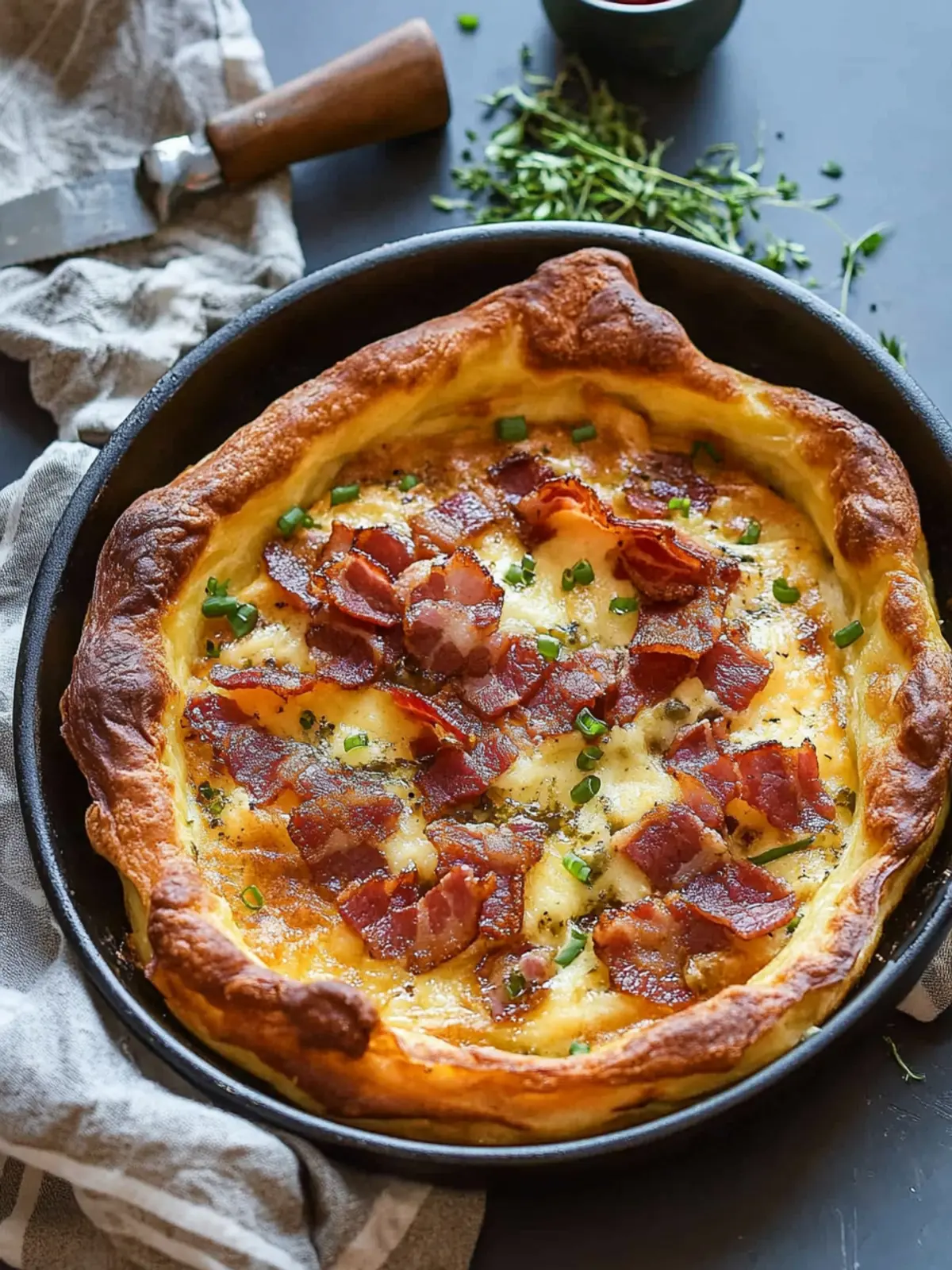 Easy Smoky Bacon and Cheese Dutch Baby: Delicious Comfort Food