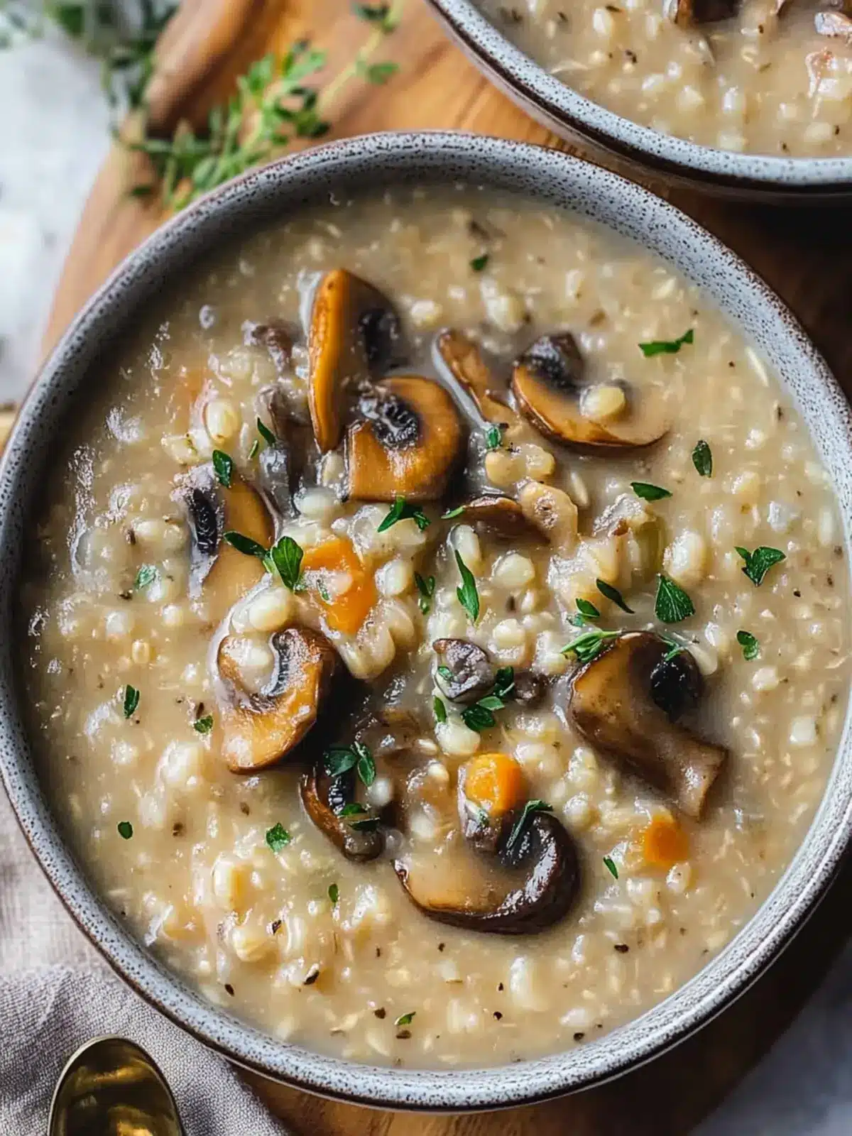 Creamy Vegan Mushroom Barley Soup – Delicious Comfort Food
