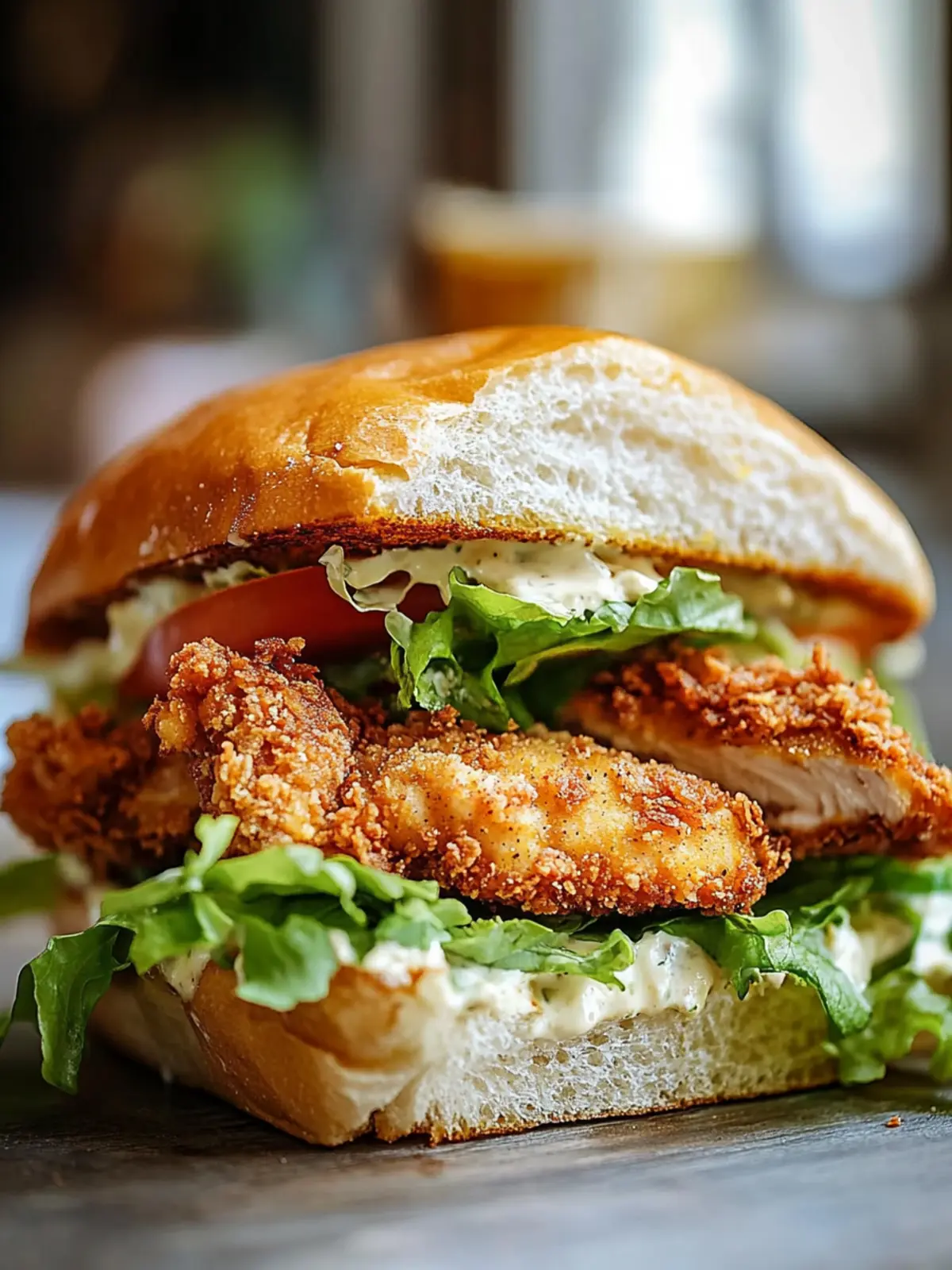 Ultimate 35-Minute Crispy Chicken Caesar Sandwich Delight