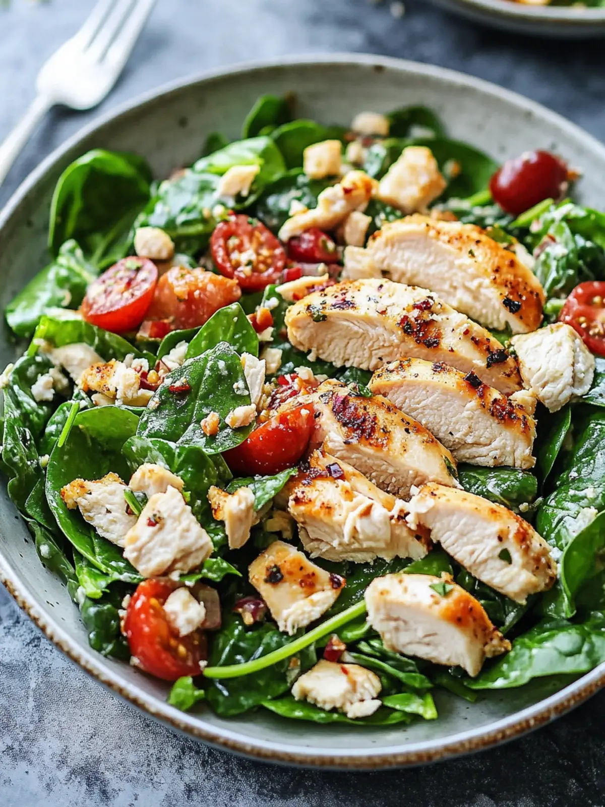 Ultimate Spinach Chicken Salad with Zesty Chipotle Twist