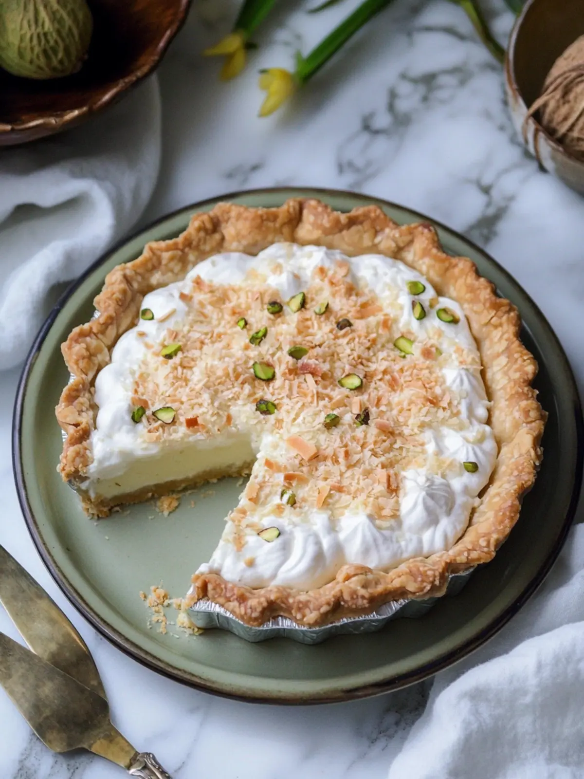 Irresistible Coconut-Pistachio Pie for Every Home Chef
