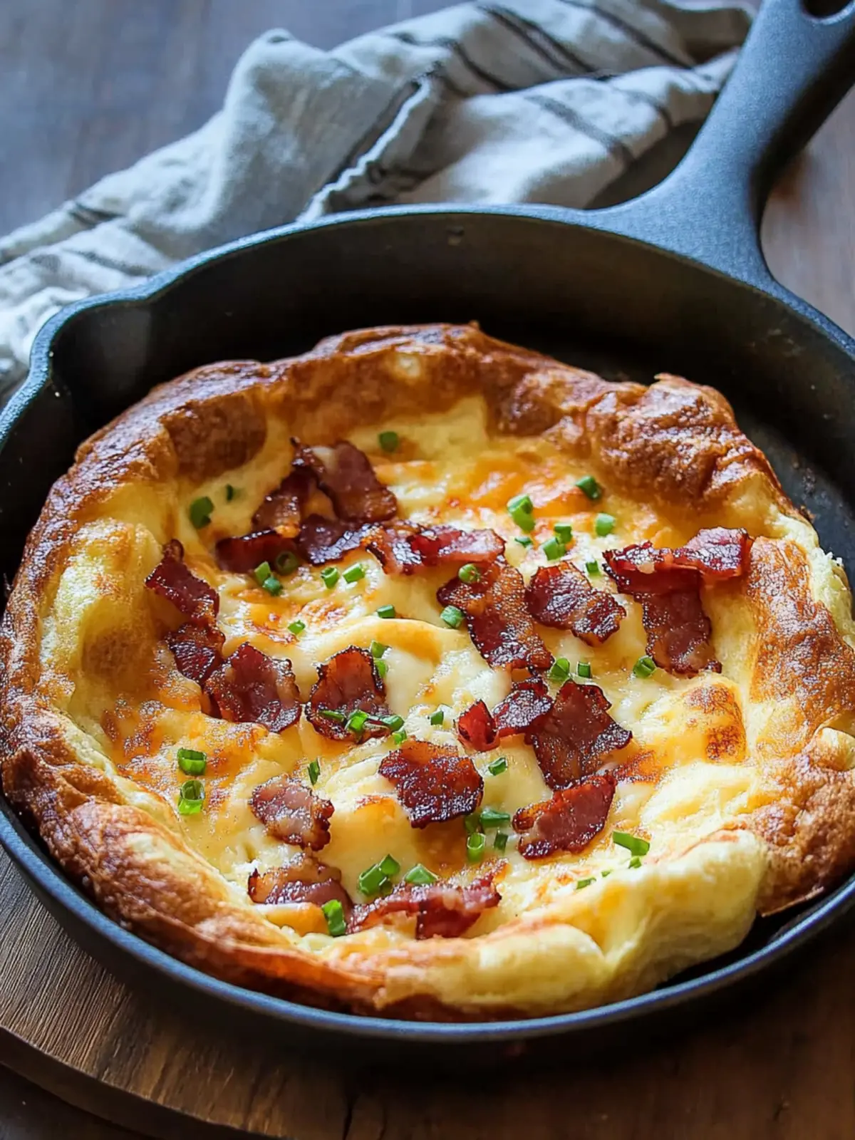 Easy Smoky Bacon and Cheese Dutch Baby: Delicious Comfort Food