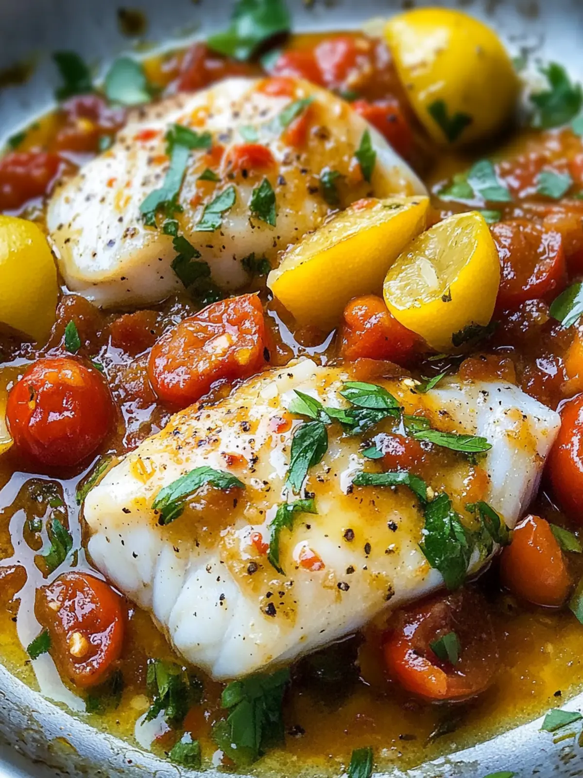 Ultimate Cod in a Tomato Lemon Butter Sauce – Delicious & Easy