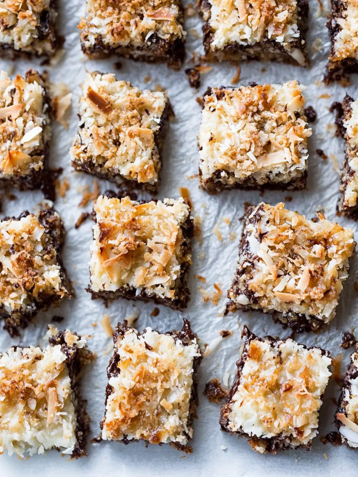 Ultimate Warm Toasted Caramel Coconut Gooey Chocolate Crunch Bars
