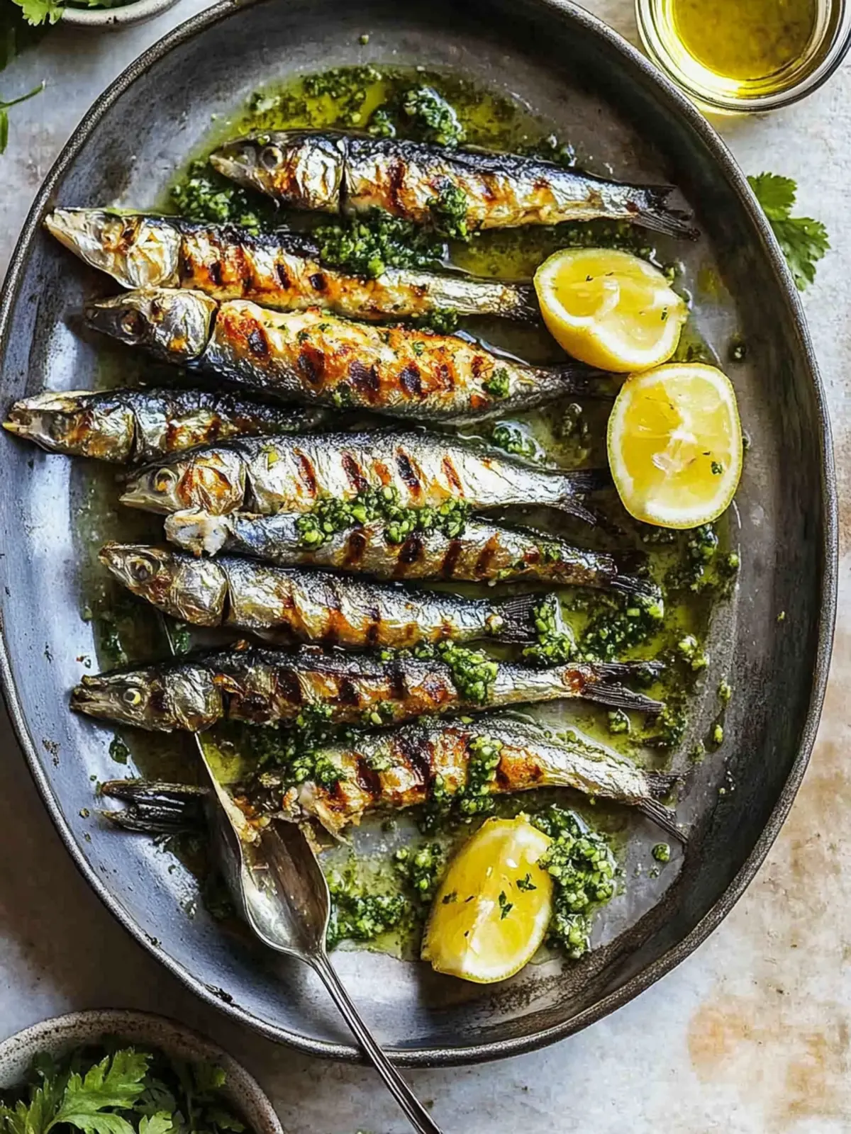 Grilled Sardines with Green Chile Sauce: Irresistible Delight