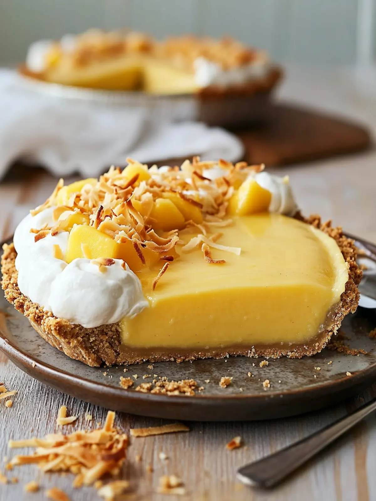 Irresistible Mango Coconut Pie with Graham Cracker Crust