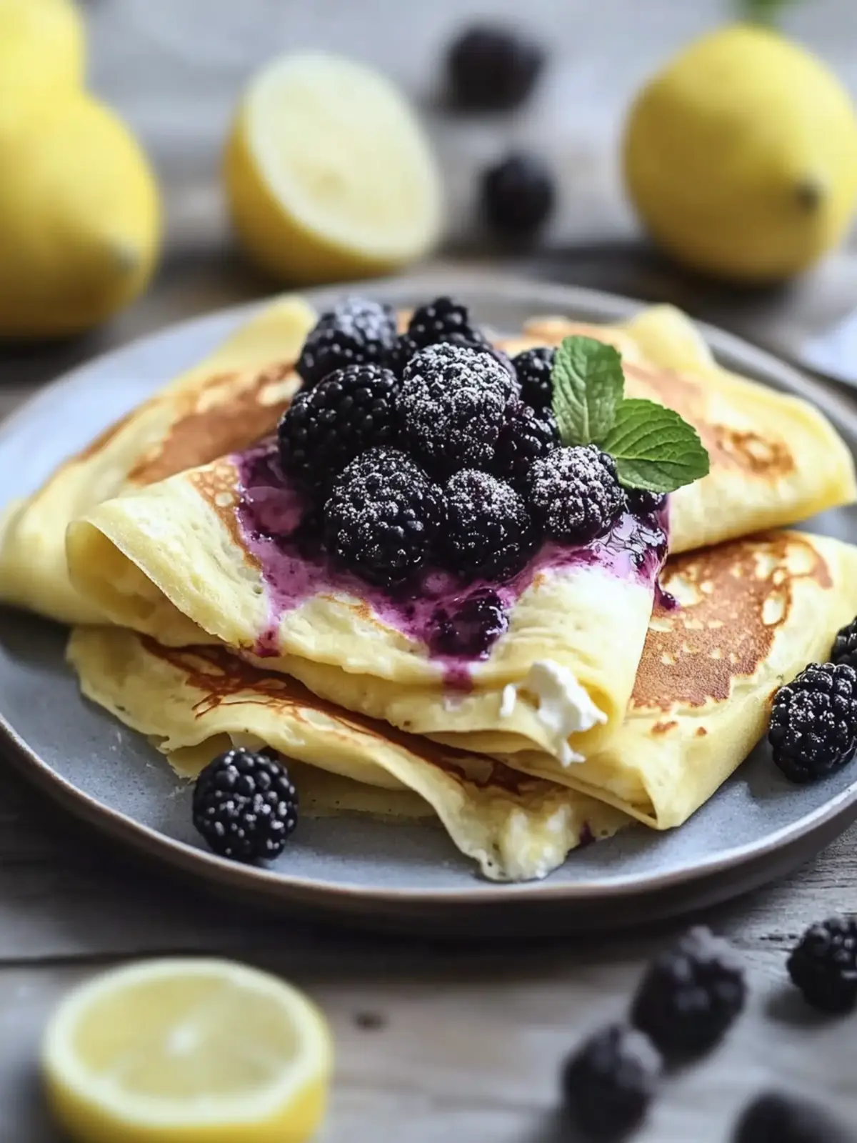Easy Cream Cheese Lemonade Blackberry Crepes - A Delicious Treat