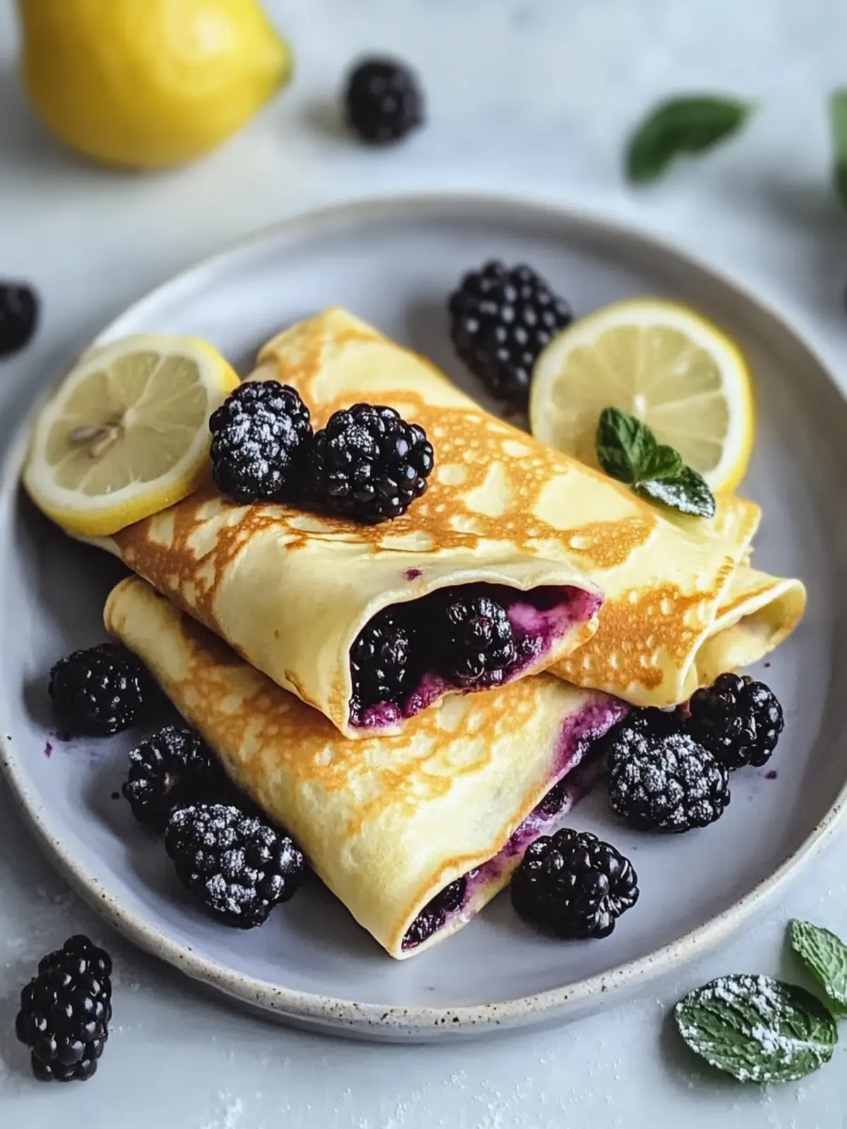Easy Cream Cheese Lemonade Blackberry Crepes - A Delicious Treat