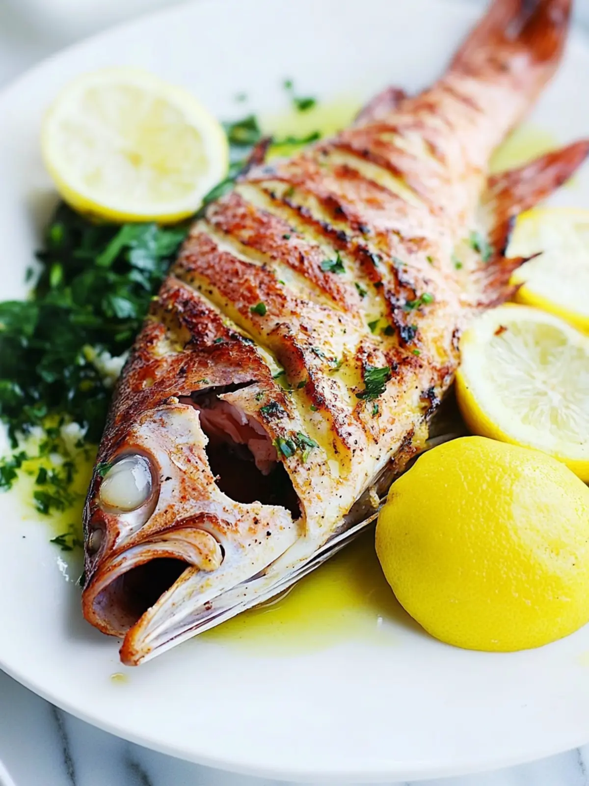 Irresistible Grilled Red Snapper with Herb Marinade