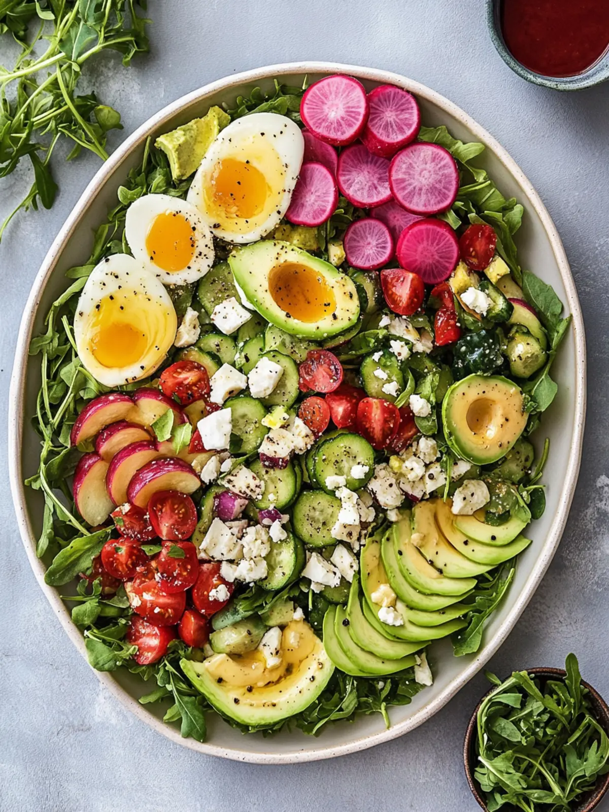 Irresistible Spring Cobb Salad with Light Honey-Dijon Dressing